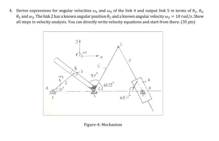 Solved 4. Derive expressions for angular velocities W. and | Chegg.com