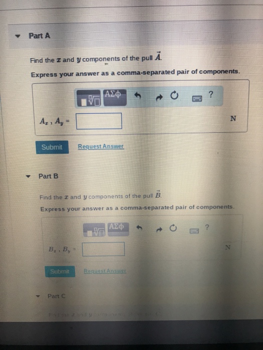 Solved tem Constants Part A Three horizontal ropes are | Chegg.com