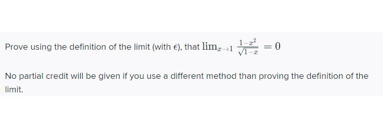 Solved Prove using the definition of the limit (with e), | Chegg.com