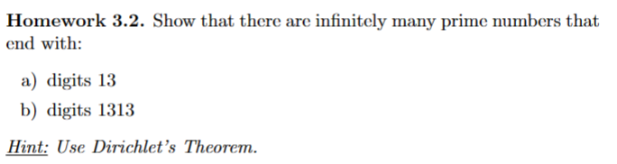 Homework 3.2. Show that there are infinitely many | Chegg.com
