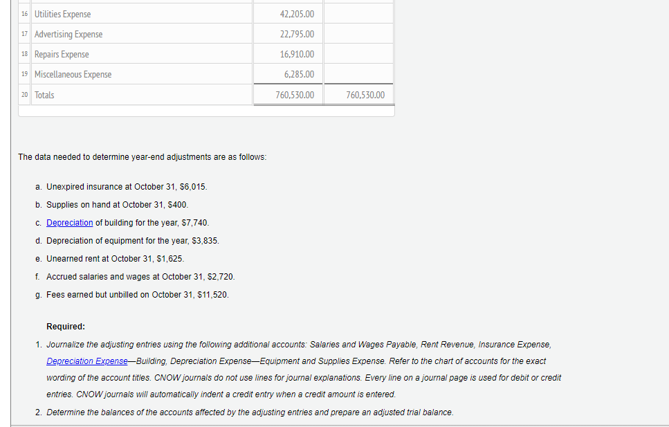 Solved The data needed to determine year-end adjustments are | Chegg.com