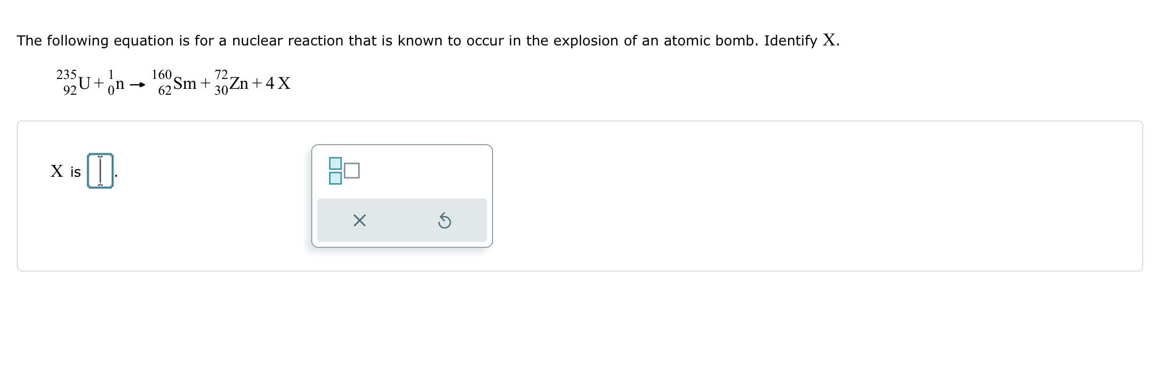 Solved The following equation is for a nuclear reaction that | Chegg.com
