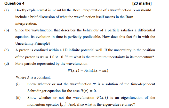 Solved Question 4 [23 marks] (a) Briefly explain what is | Chegg.com