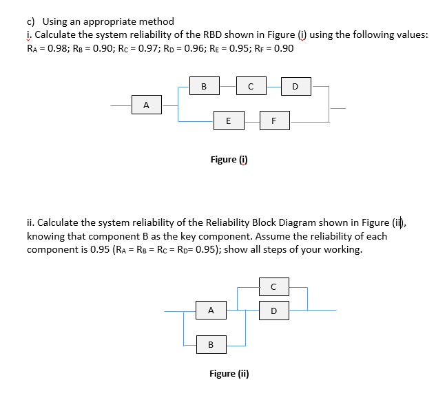Solved c) Using an appropriate method i. Calculate the | Chegg.com