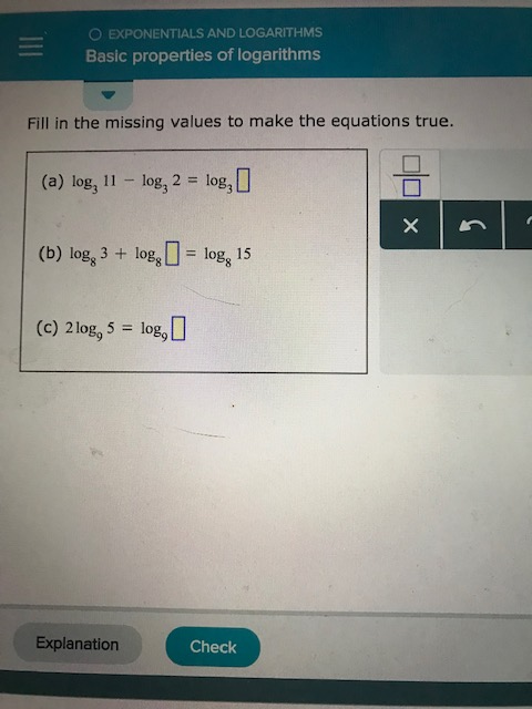 Solved O EXPONENTIALS AND LOGARITHMS Basic properties of | Chegg.com