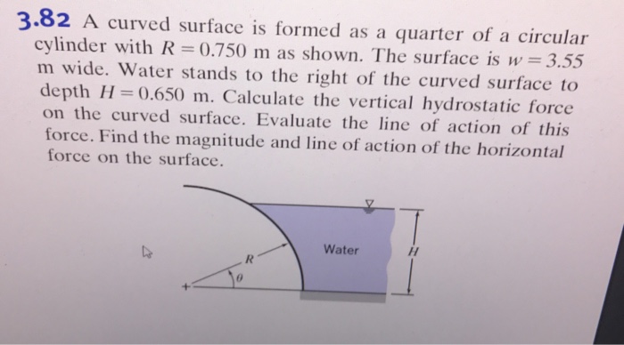 Solved A curved surface is formed as a quarter of a circular | Chegg.com