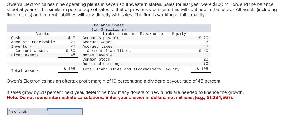 Solved Owen's Electronics has nine operating plants in seven | Chegg.com