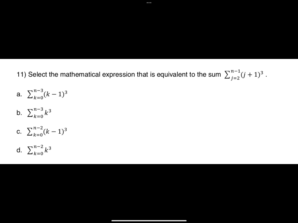 Solved 11) Select the mathematical expression that is | Chegg.com