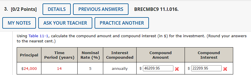 Solved Using Table 11-1, calculate the compound amount and | Chegg.com