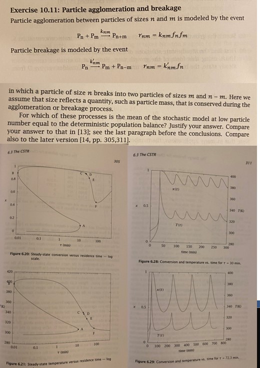 Solved Exercise 10.11: Particle agglomeration and | Chegg.com
