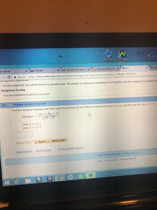 Solved 4. -13 points LarCalc11 P2:016 Use the point on the | Chegg.com Solved 4. -13 points LarCalc11 P2:016 Use the point on the | Chegg.com