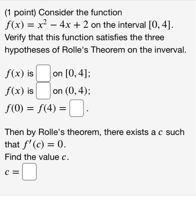 Solved Consider the function f(x)= x^2 - 4x + 2 on the | Chegg.com