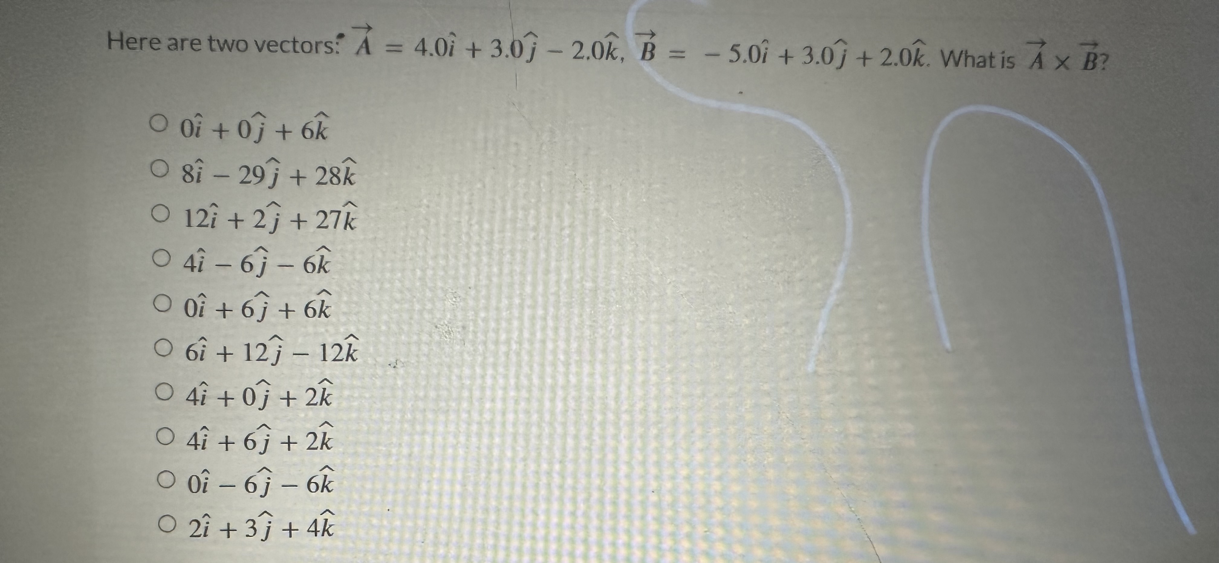 Solved Here are two vectors: | Chegg.com