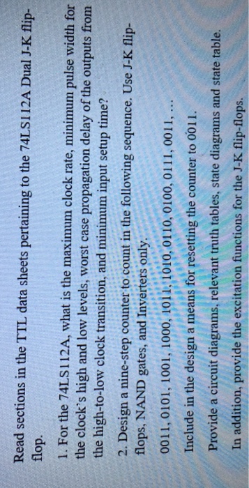 Solved Read sections in the TTL data sheets pertaining to | Chegg.com