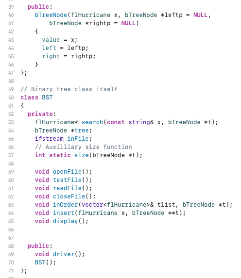 Solved For the following c++ project, complete the code | Chegg.com