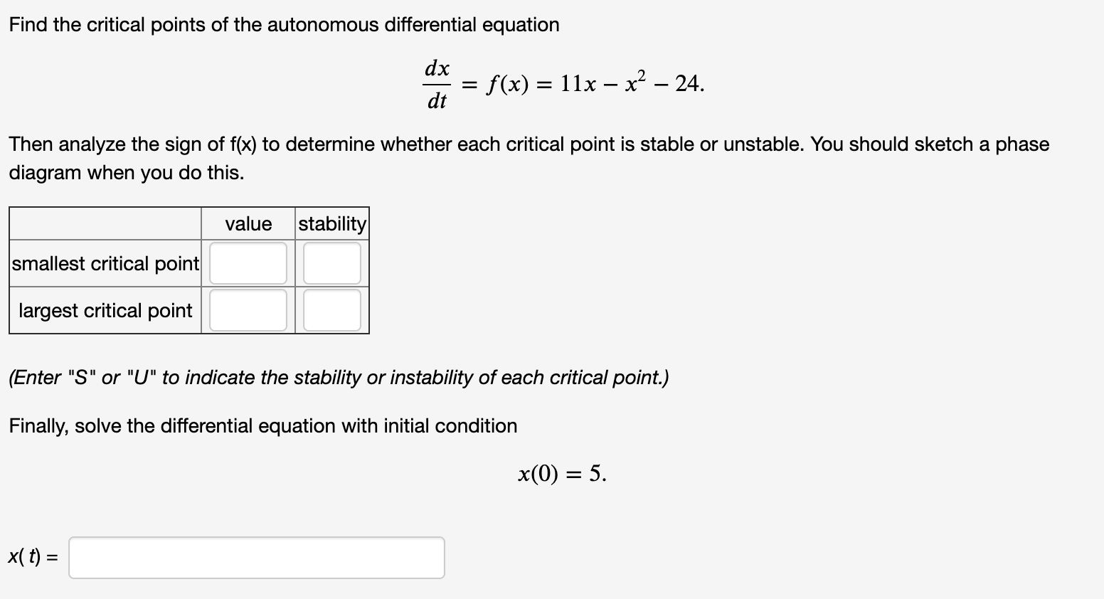 Solved Find the critical points of the autonomous | Chegg.com