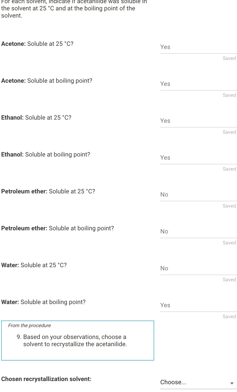 Solved solvent.\r\n\r\nFor eacn solvent, indicate if | Chegg.com