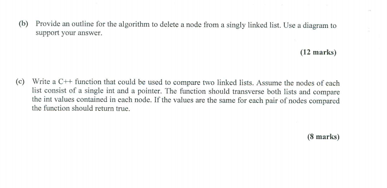 Solved Provide an outline for the algorithm to delete a node | Chegg.com