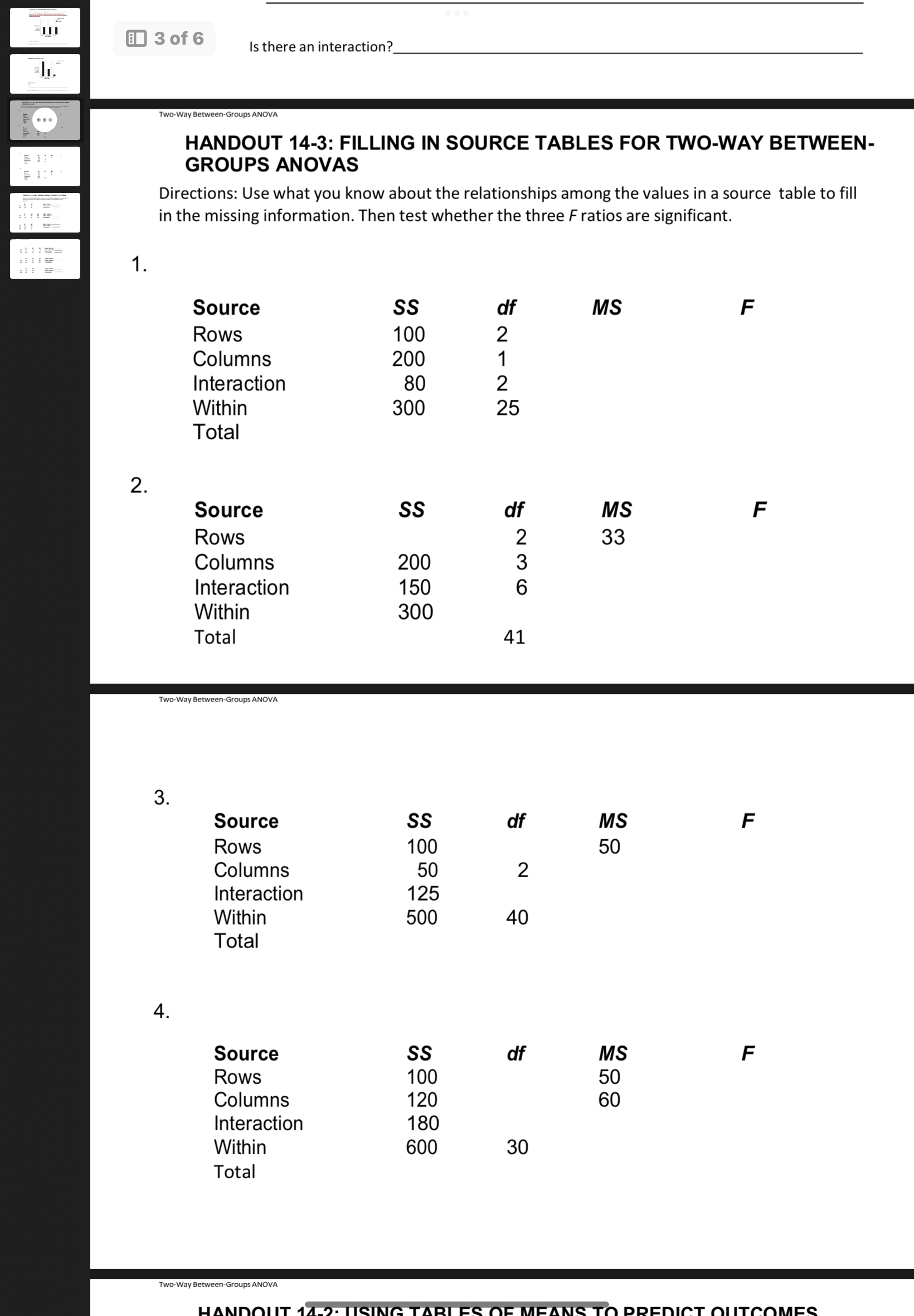 Solved HANDOUT 14-3: FILLING IN SOURCE TABLES FOR TWO-WAY | Chegg.com