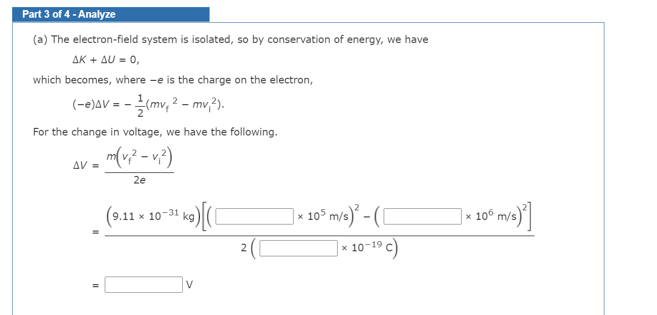 Solved An electron moving parallel to the x axis has an | Chegg.com