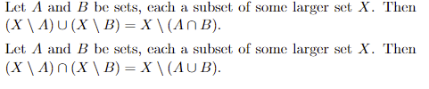 Solved Let A and B be sets, each a subset of some larger set | Chegg.com