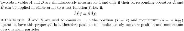 Solved Two observables A and B are simultaneously measurable | Chegg.com