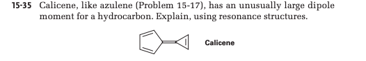 Solved 15-35 Calicene, like azulene (Problem 15-17), has an | Chegg.com