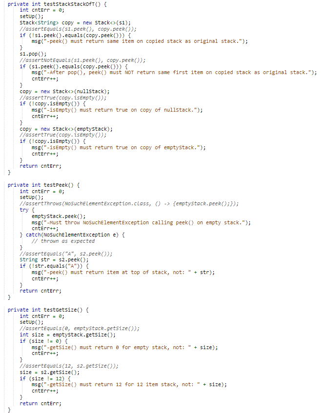 Solved private int testpop() \{ int cnterr =0; setup(); | Chegg.com