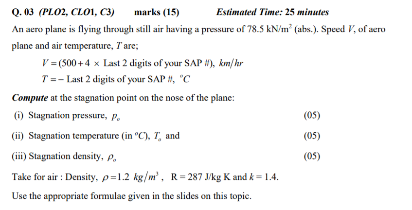Solved Q. 03 (PLO2, CLOI, C3) marks (15) Estimated Time: 25 | Chegg.com