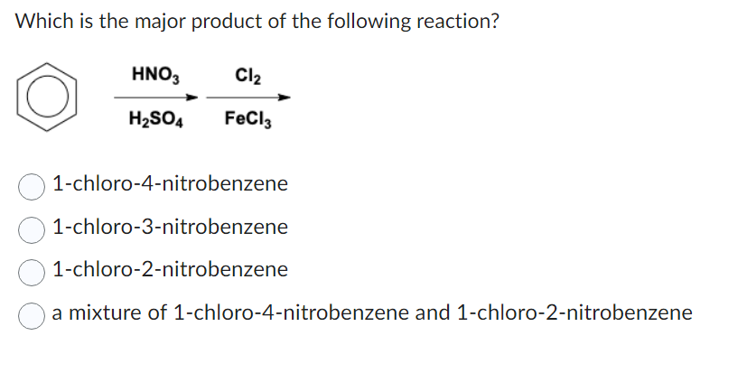 Solved Which is the major product of the following reaction? | Chegg.com