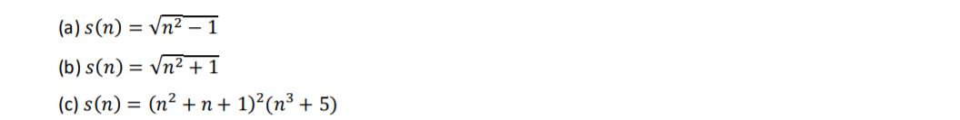 Solved For each sequence below, find the smallest number k | Chegg.com