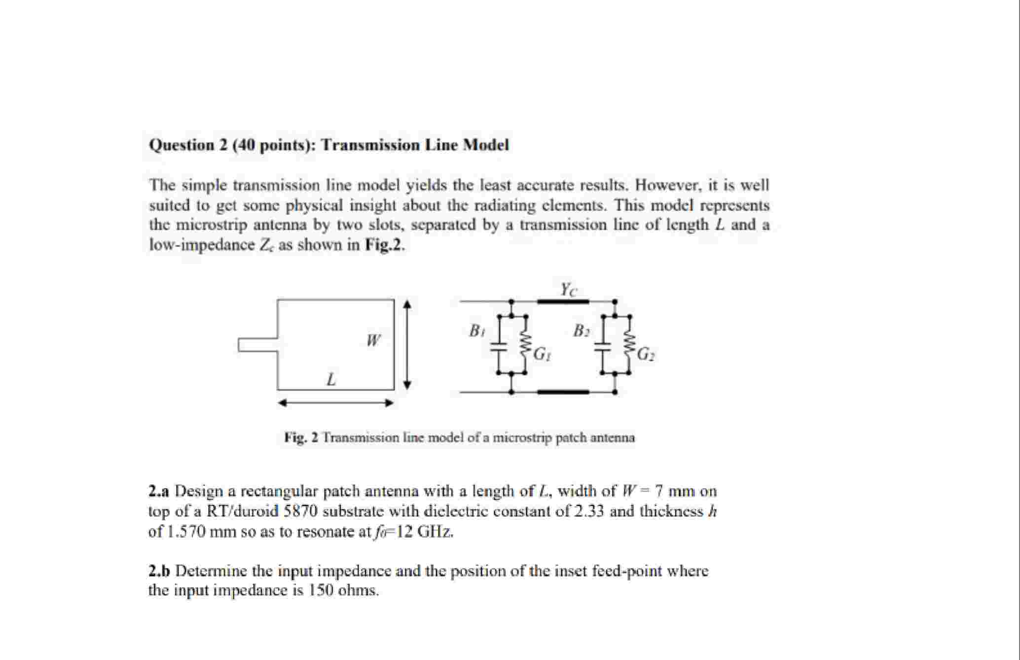 Solved Question 2 (40 ﻿points): Transmission Line ModelThe | Chegg.com