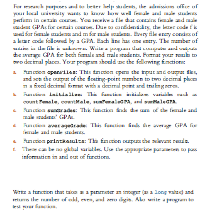 Solved For research purposes and to better help stadents, | Chegg.com