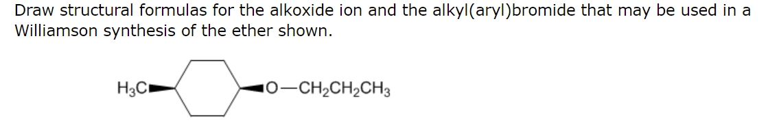 Solved Draw structural formulas for the alkoxide ion and the | Chegg.com