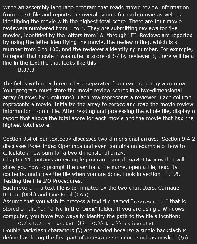 Solved ***NEED IT CODED FOR VISUAL STUDIO WIN 32 | Chegg.com