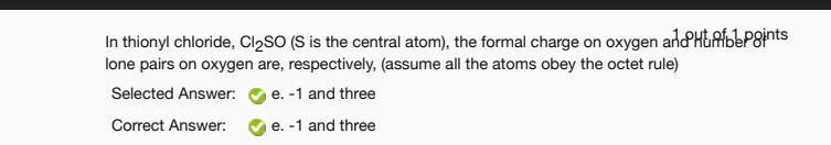 Solved In thionyl chloride, Cl2SO (S is the central atom), | Chegg.com