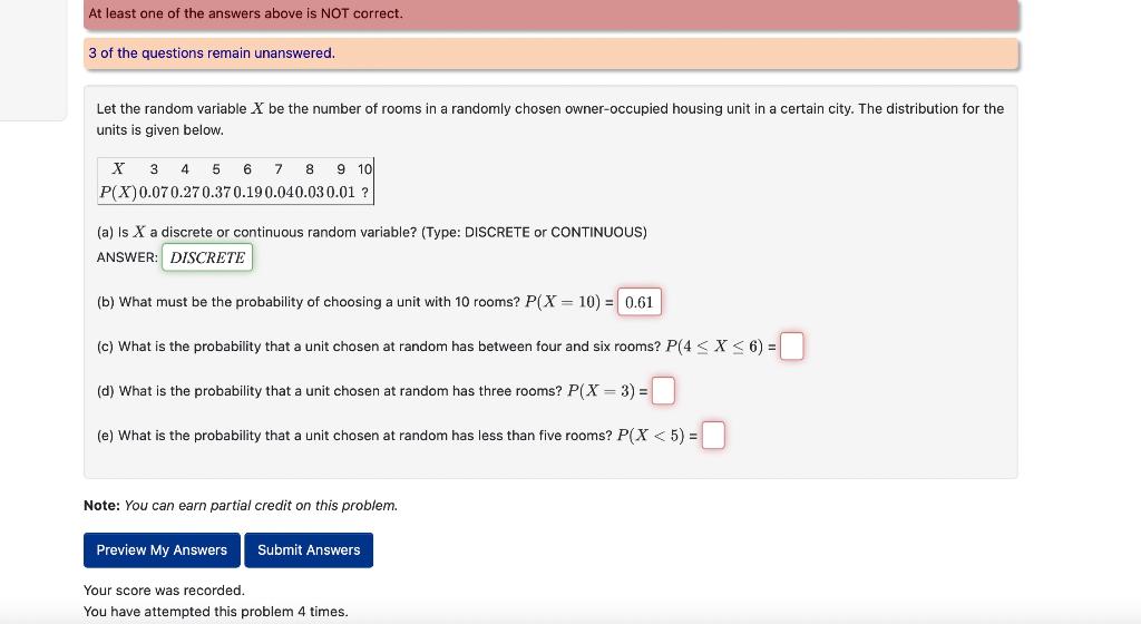 Solved Let the random variable X be the number of rooms in a | Chegg.com