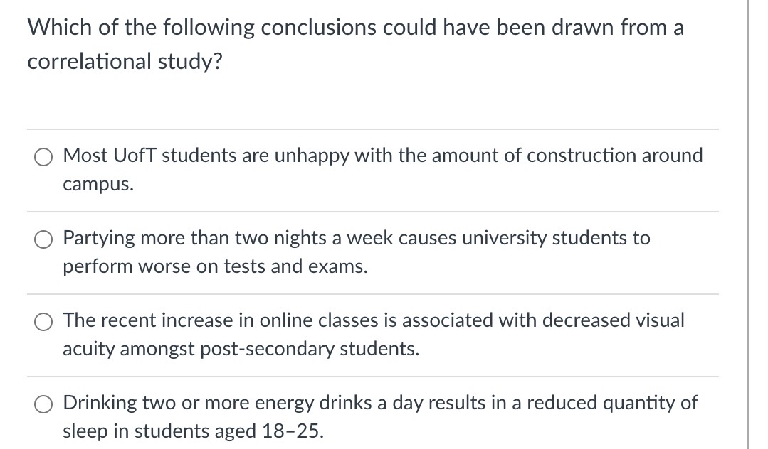 Solved Which of the following conclusions could have been | Chegg.com