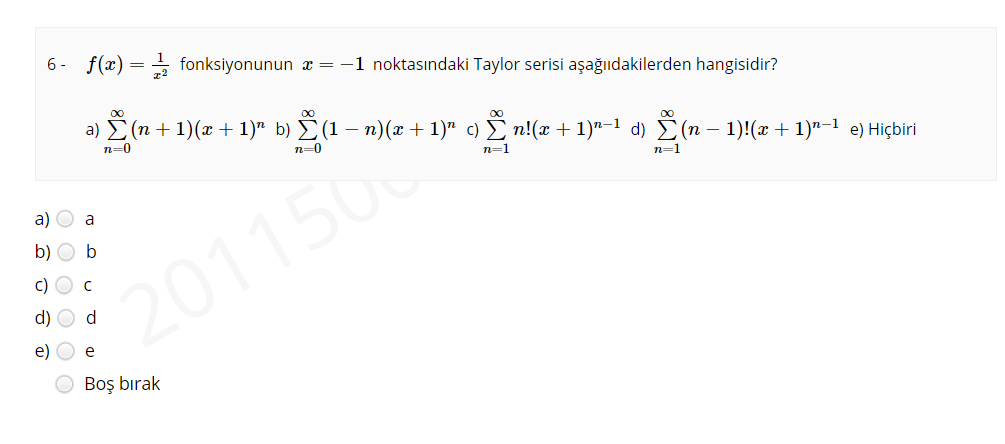 Solved 6 - f(x)=x21 fonksiyonunun x=−1 noktasındaki Taylor | Chegg.com