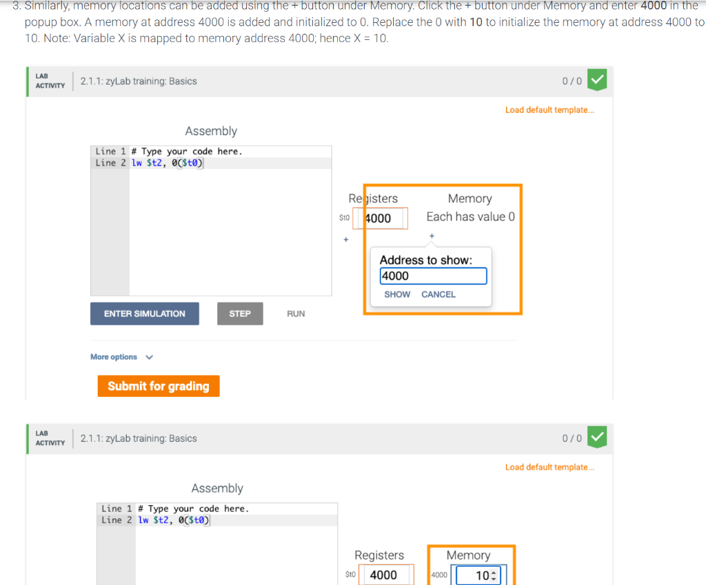 Solved This zyLab platform supports the following MIPS | Chegg.com