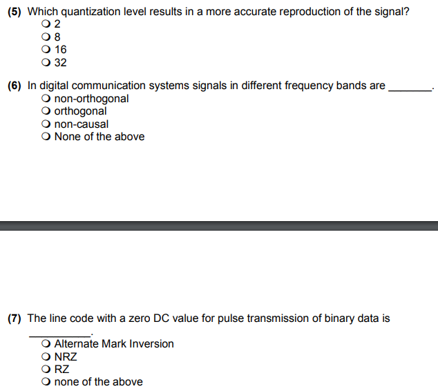 Solved (5) Which quantization level results in a more | Chegg.com