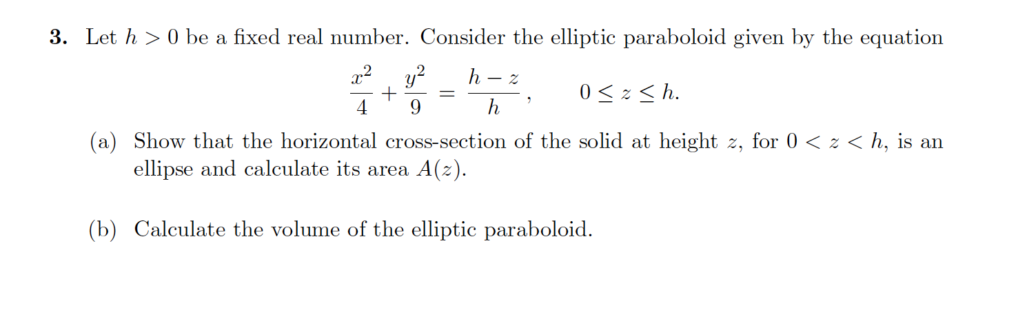 Solved 3. Let h>0 be a fixed real number. Consider the | Chegg.com