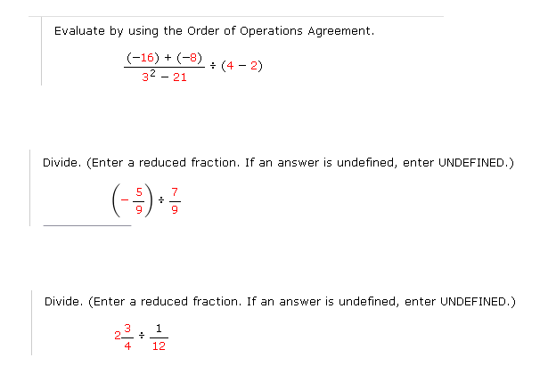 Solved Evaluate By Using The Order Of Operations Agreement