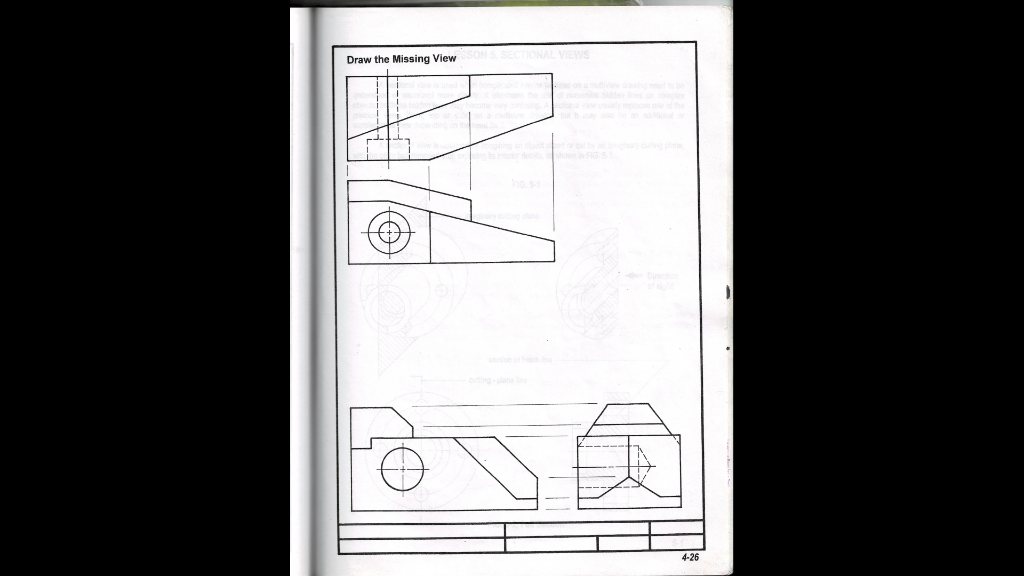 Solved Draw the Missing View 一日 4-24 Draw the Missing View | Chegg.com