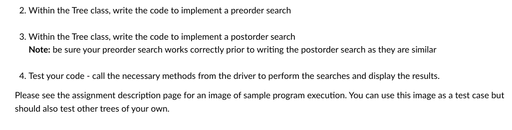 Solved Trees (Component 1) - Java Tree.java Below import | Chegg.com