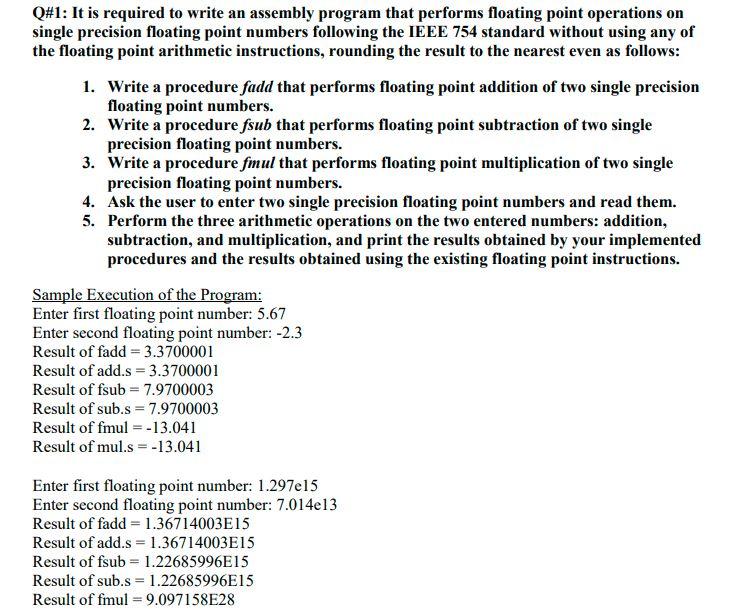 Solved Q#1: It is required to write an assembly program that | Chegg.com