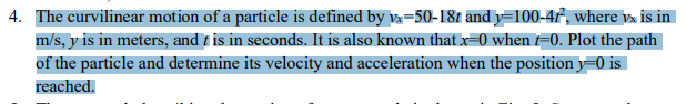 Solved 4. The curvilinear motion of a particle is defined by | Chegg.com