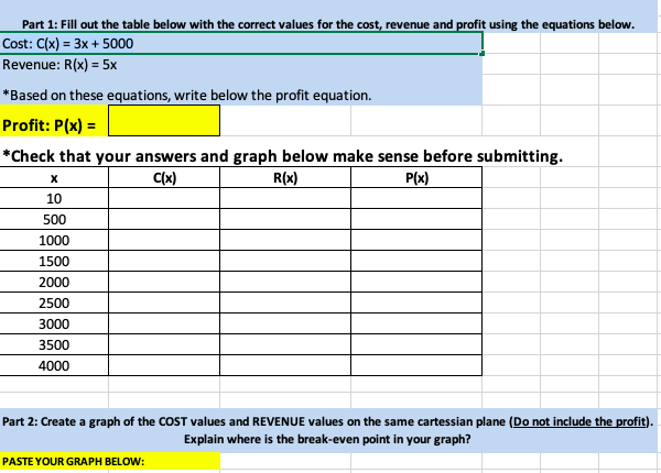 Solved Part 1: Fill out the table below with the correct | Chegg.com