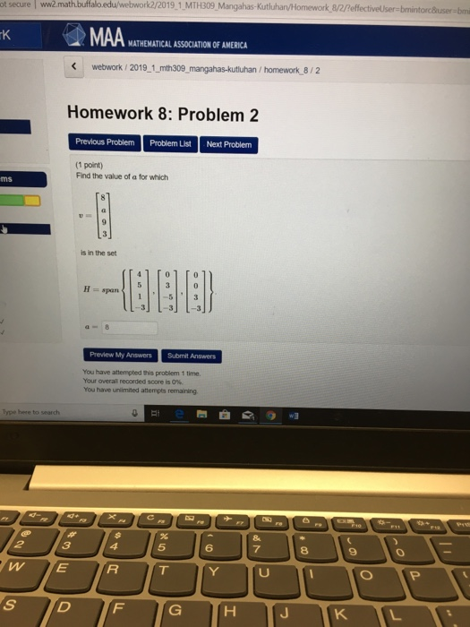 Solved ot secure | ww2.math.buffalo.edu/webwork2/2019 1 | Chegg.com