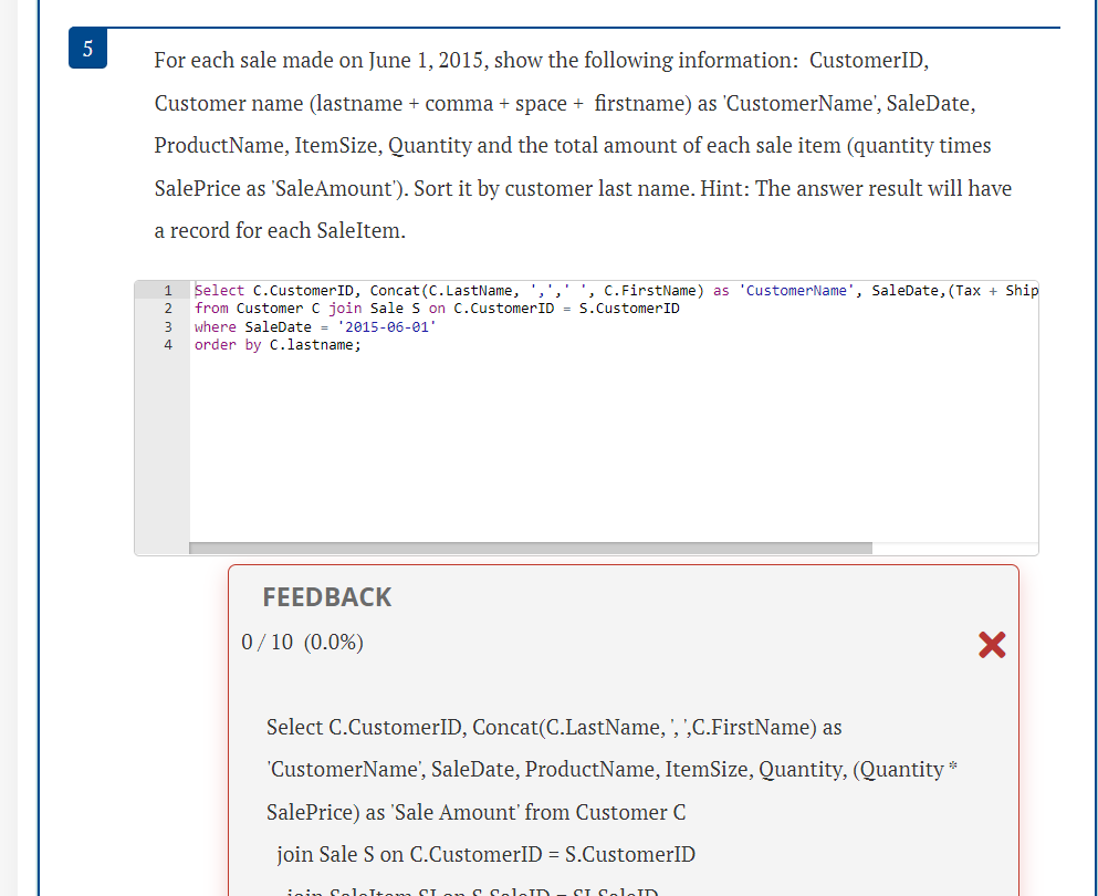 Solved For each information request below, formulate a | Chegg.com
